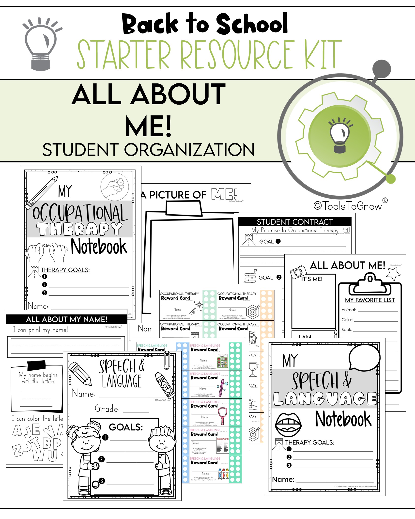 BACK TO SCHOOL THERAPY STARTER RESOURCE TOOLKIT | Blog | Tools To Grow ...